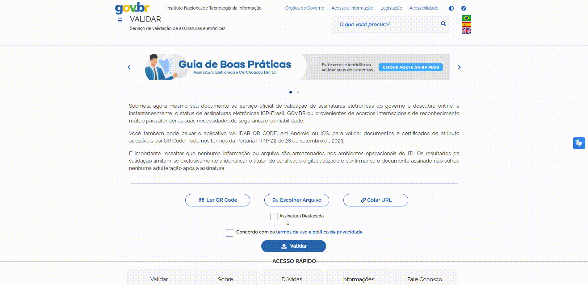 Como Validar Assinaturas de Documentos no ITI
